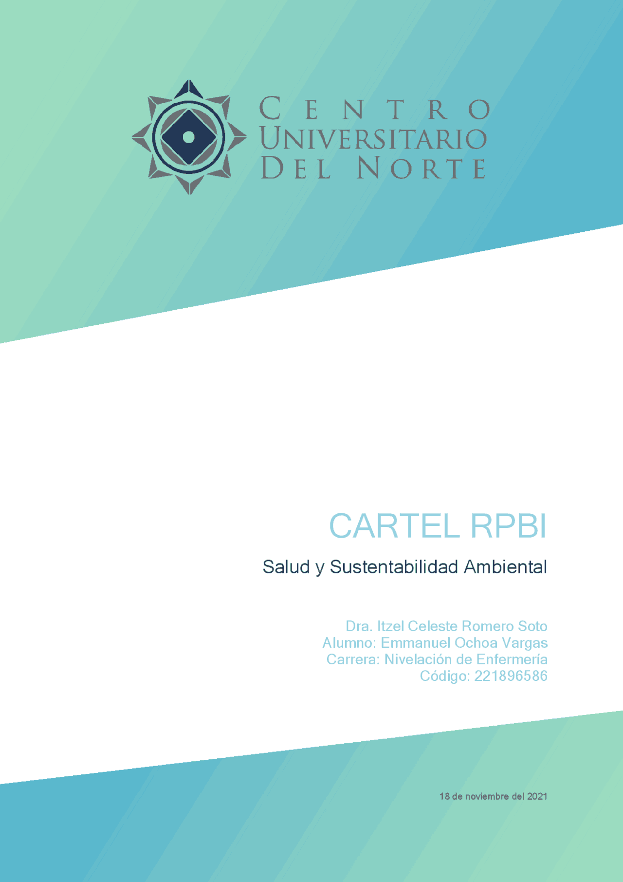 Cartel de RPBI su manejo y distribucion | Guías, Proyectos ...