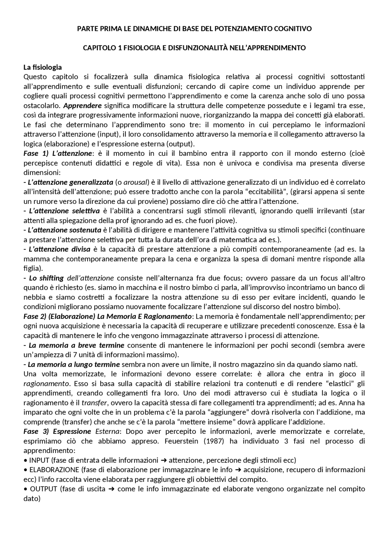 Attività Di Potenziamento Cognitivo Vol I Docsity