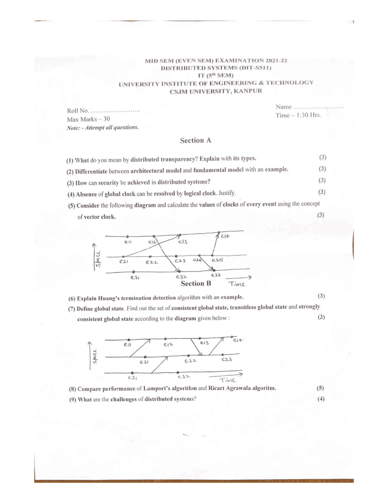 Semester 8 All Subject Question Paper Uiet Kanpur Docsity