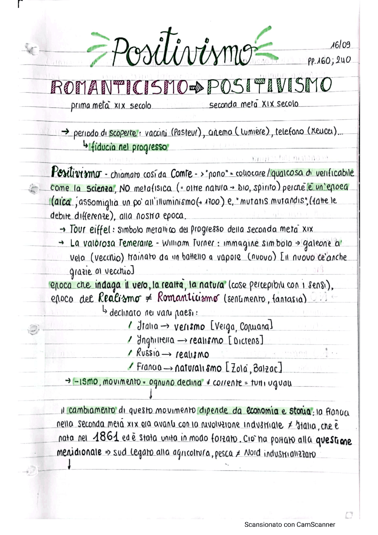 Appunti Sul Positivismo Docsity