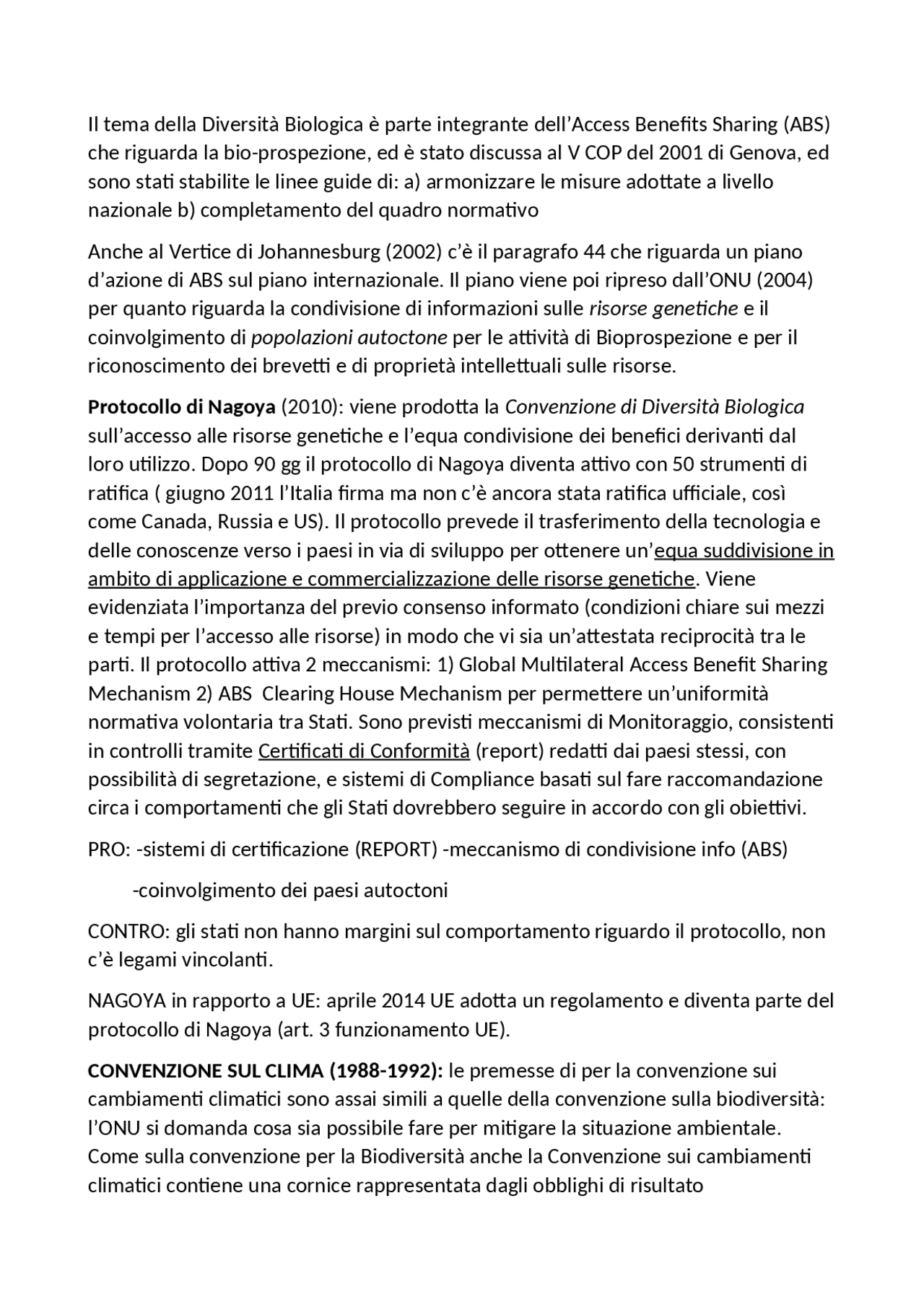 Sintesi Esame Diritto Ambientale Docsity
