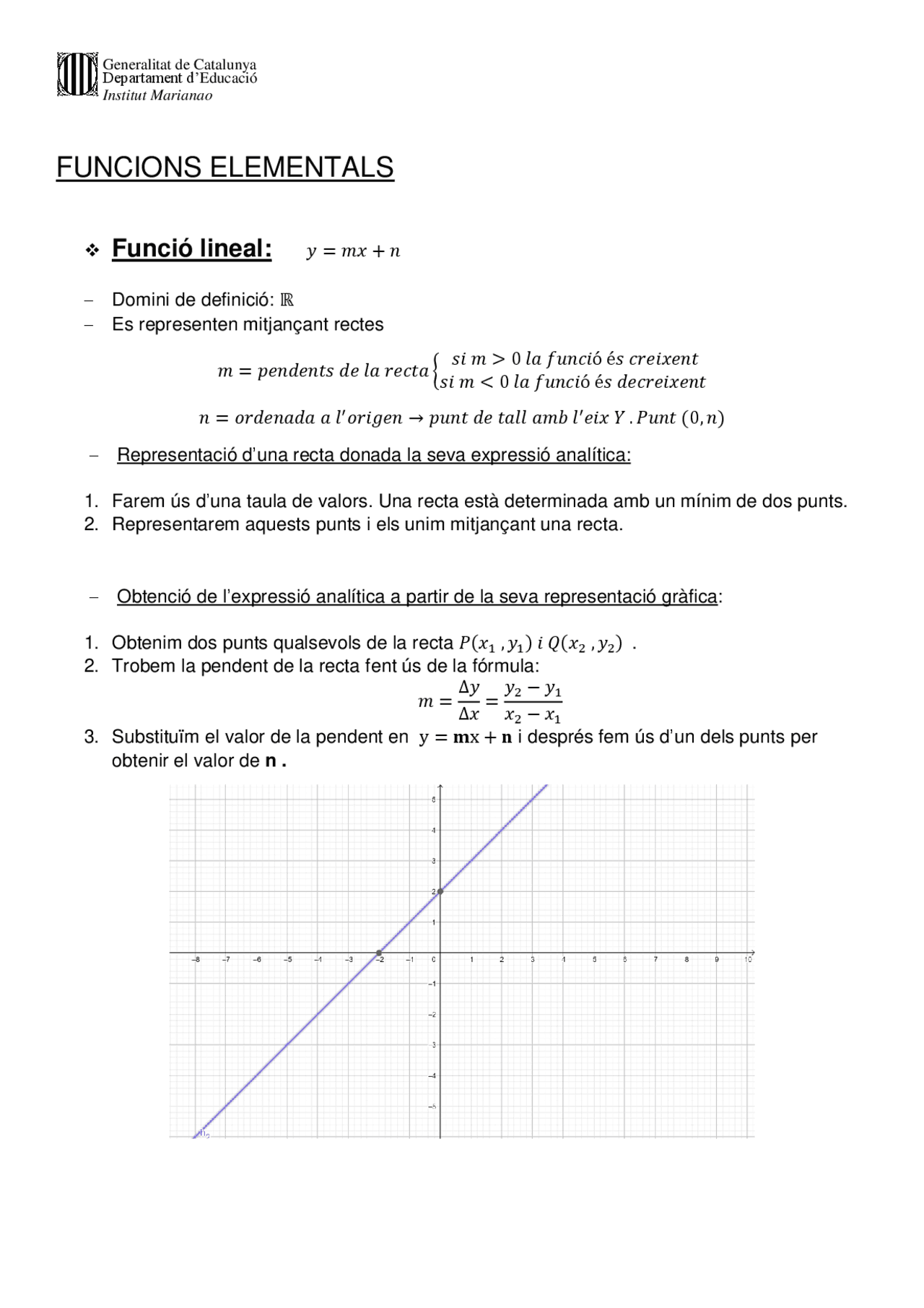 APUNTS FUNCIONS ELEMENTALS - Docsity