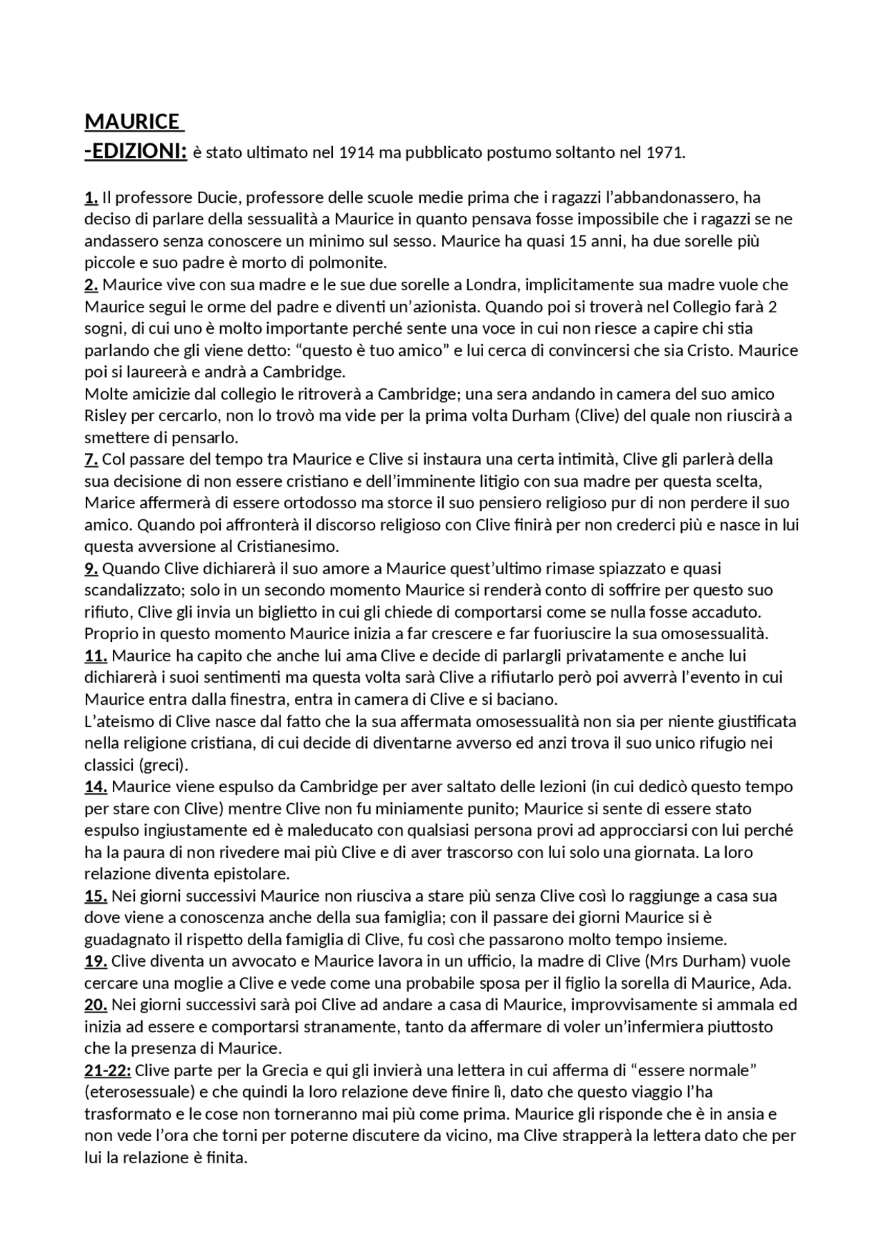 Riassunto Opera Di Maurice Docsity