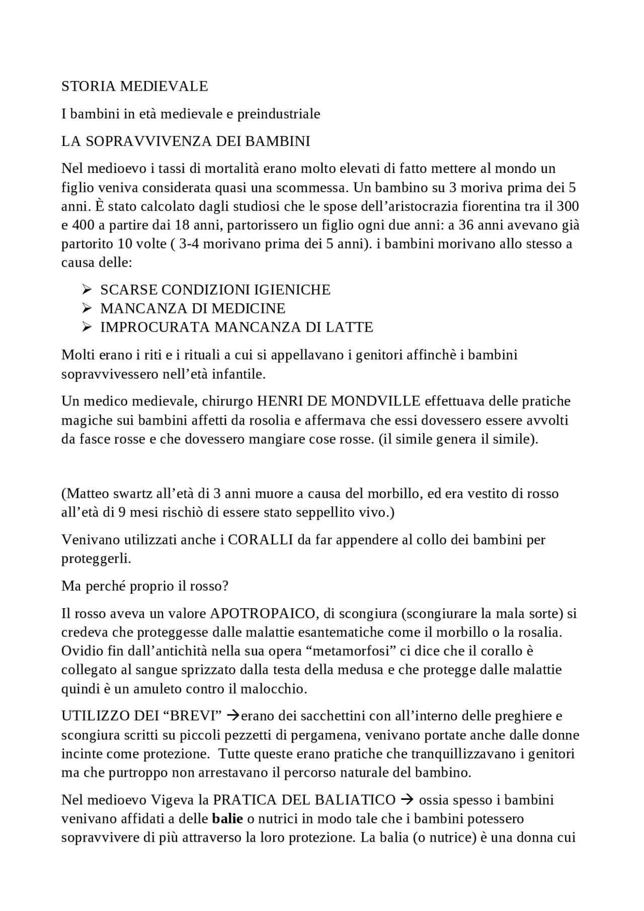 Appunti Storia Medievale Docsity