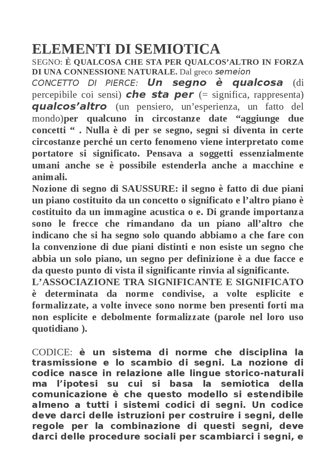 Elementi Di Semiotica Autore Stefano Gensini Docsity