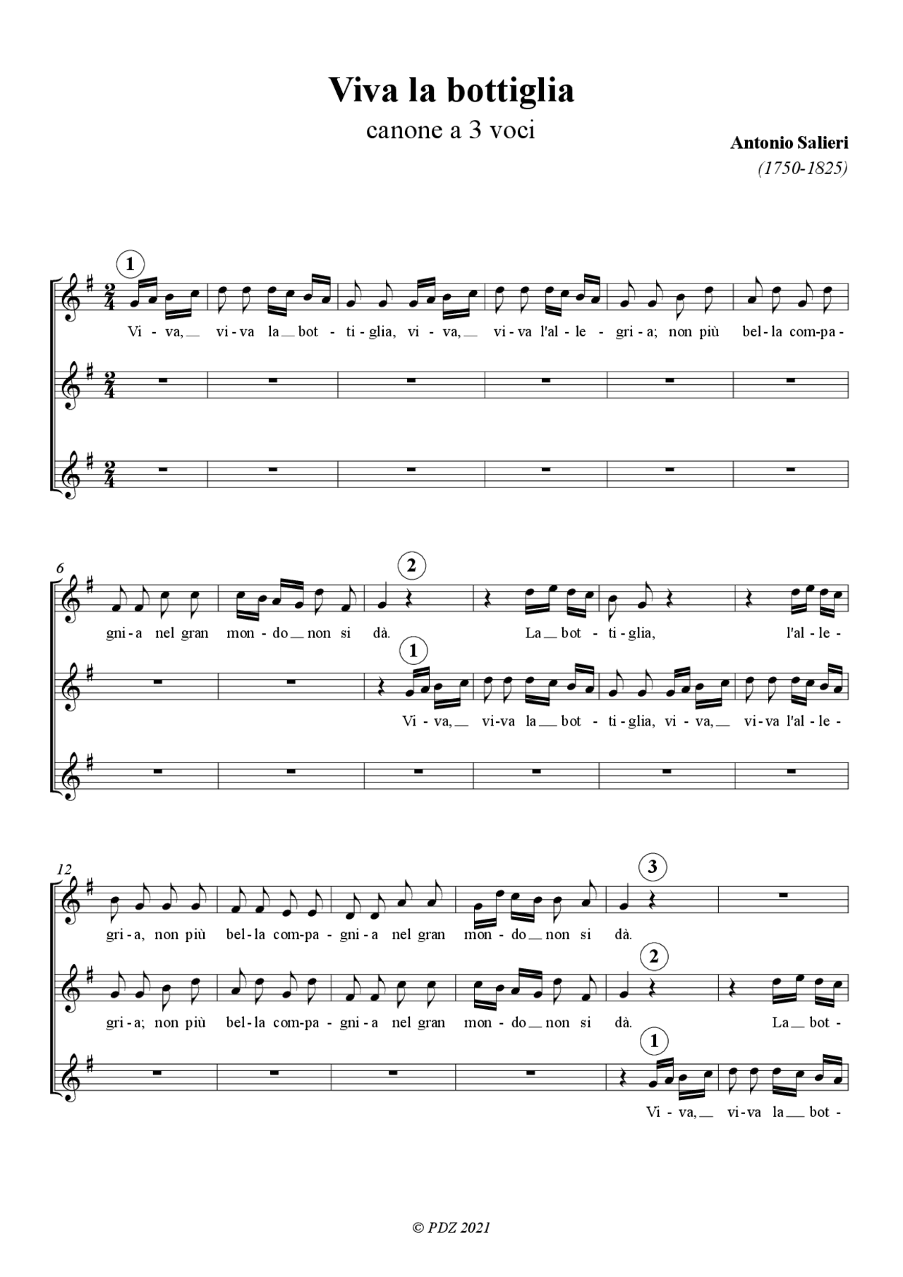 Partitura Musicale Per Coro Docsity
