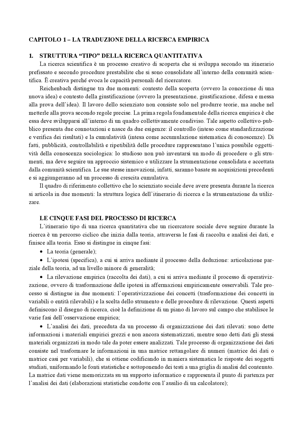 Riassunto "La ricerca sociale: metodologia e tecniche - Volume II ...