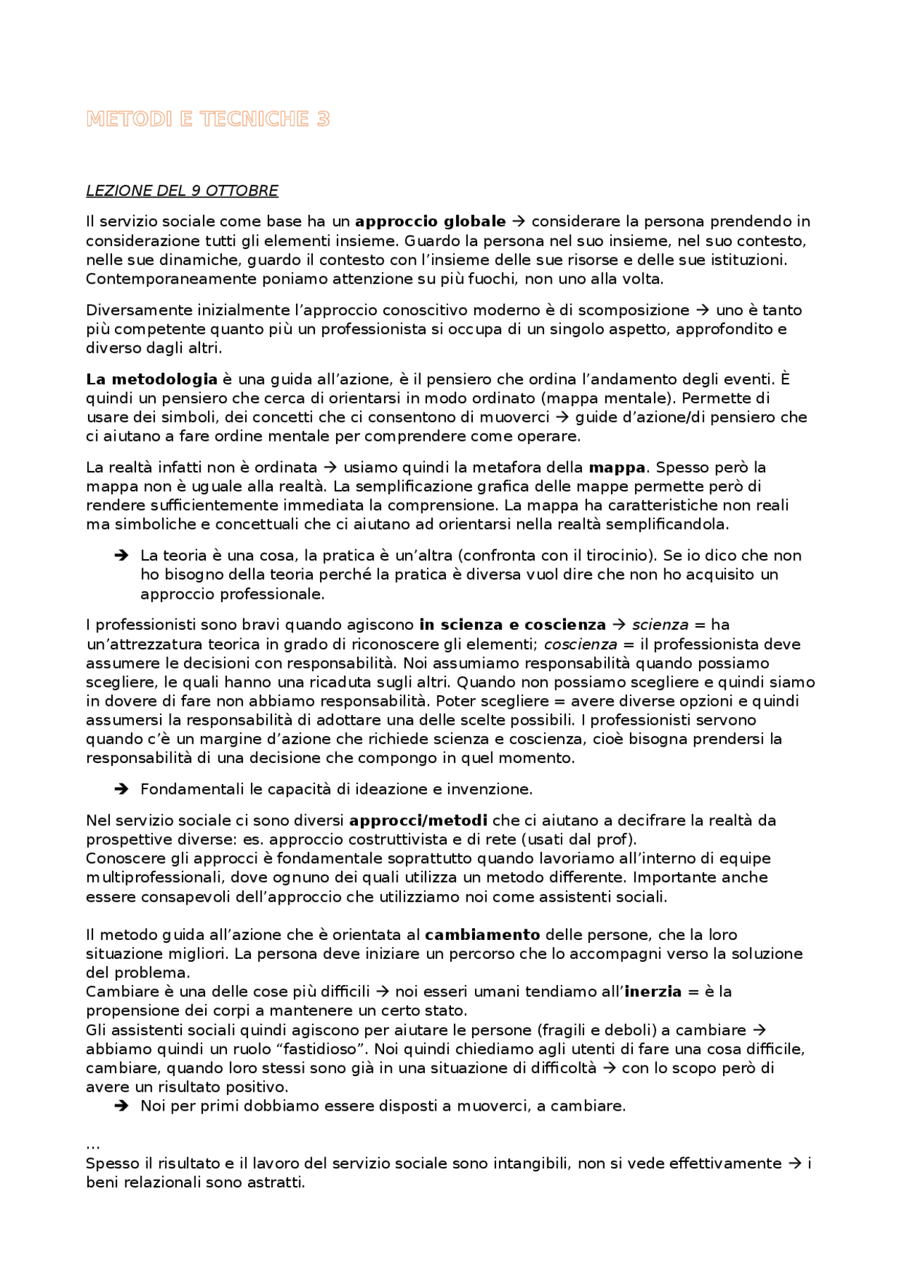 Riassunto Del Libro Di Metodi E Tecniche 3 Docsity