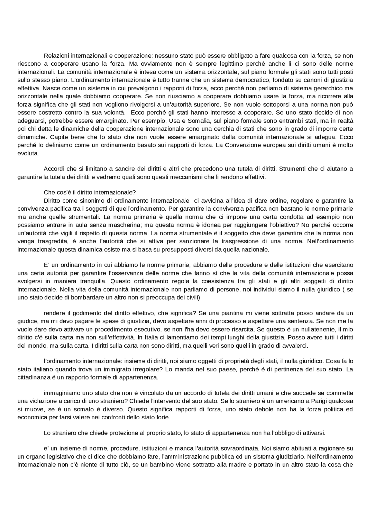 Libro Di Diritto Internazionale Cassese Docsity