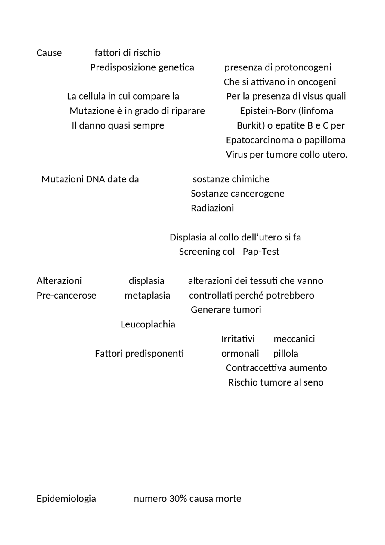 Mutazioni Dna Prevenzione Ecc Docsity
