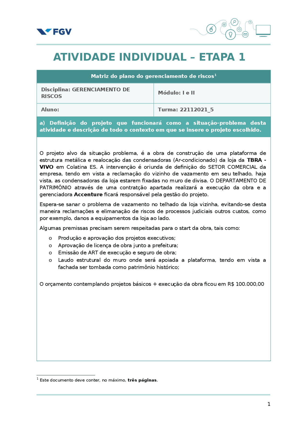 Gerenciamento De Riscos Trabalhos Análise De Riscos Docsity