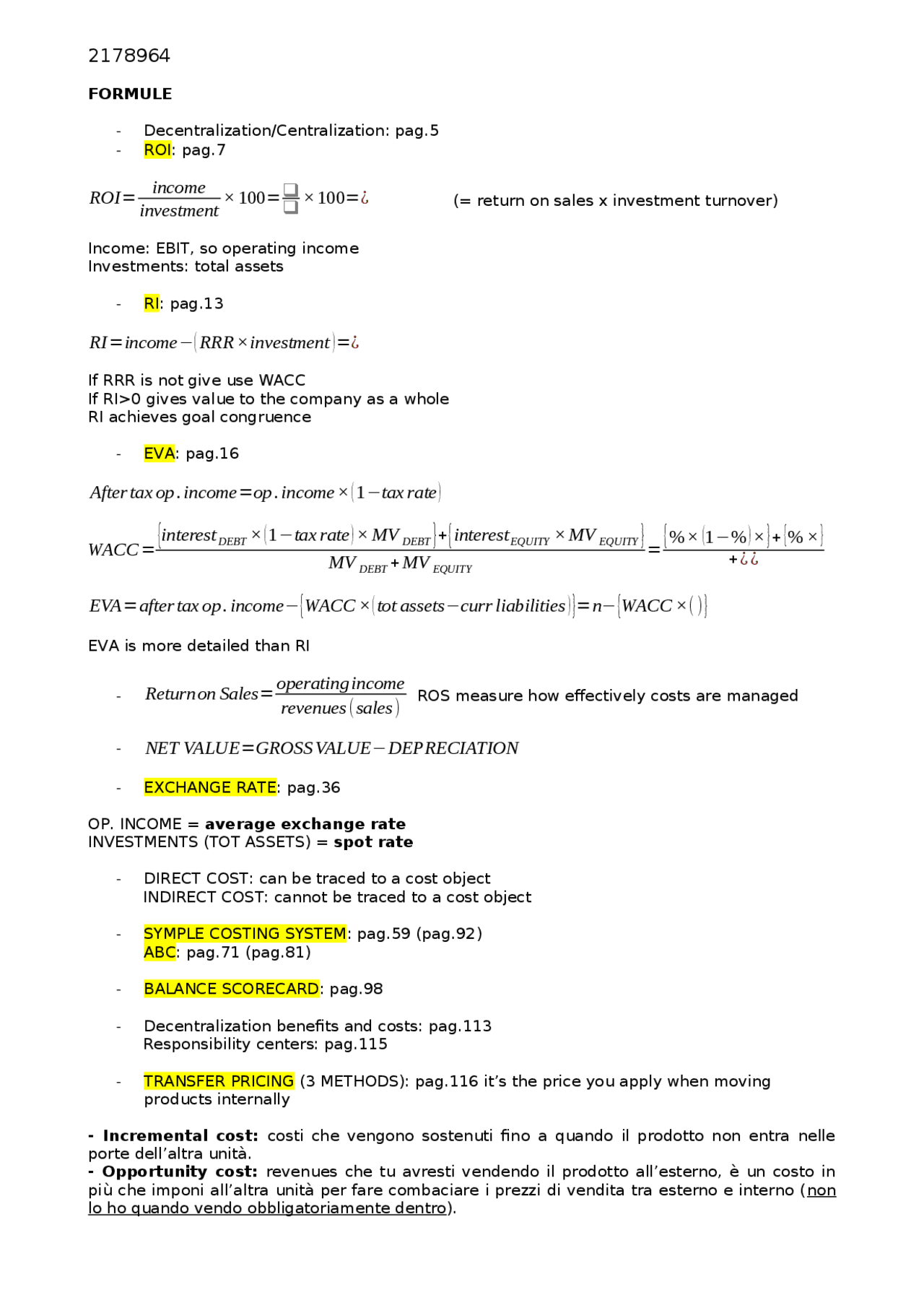 Financial management for international business | Exercises of Finance ...