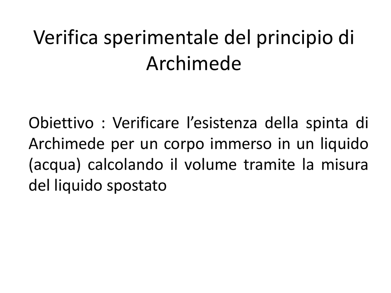 Relazione di laboratorio sul principio di Archimede - Docsity Relazione di laboratorio sul principio di Archimede - Docsity