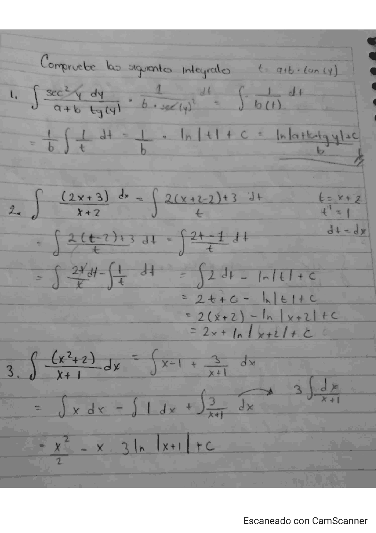 Integrales de varios tipos - Docsity