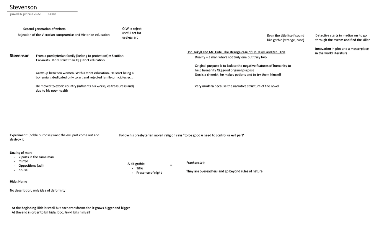 General Notes On Stevenson Docsity