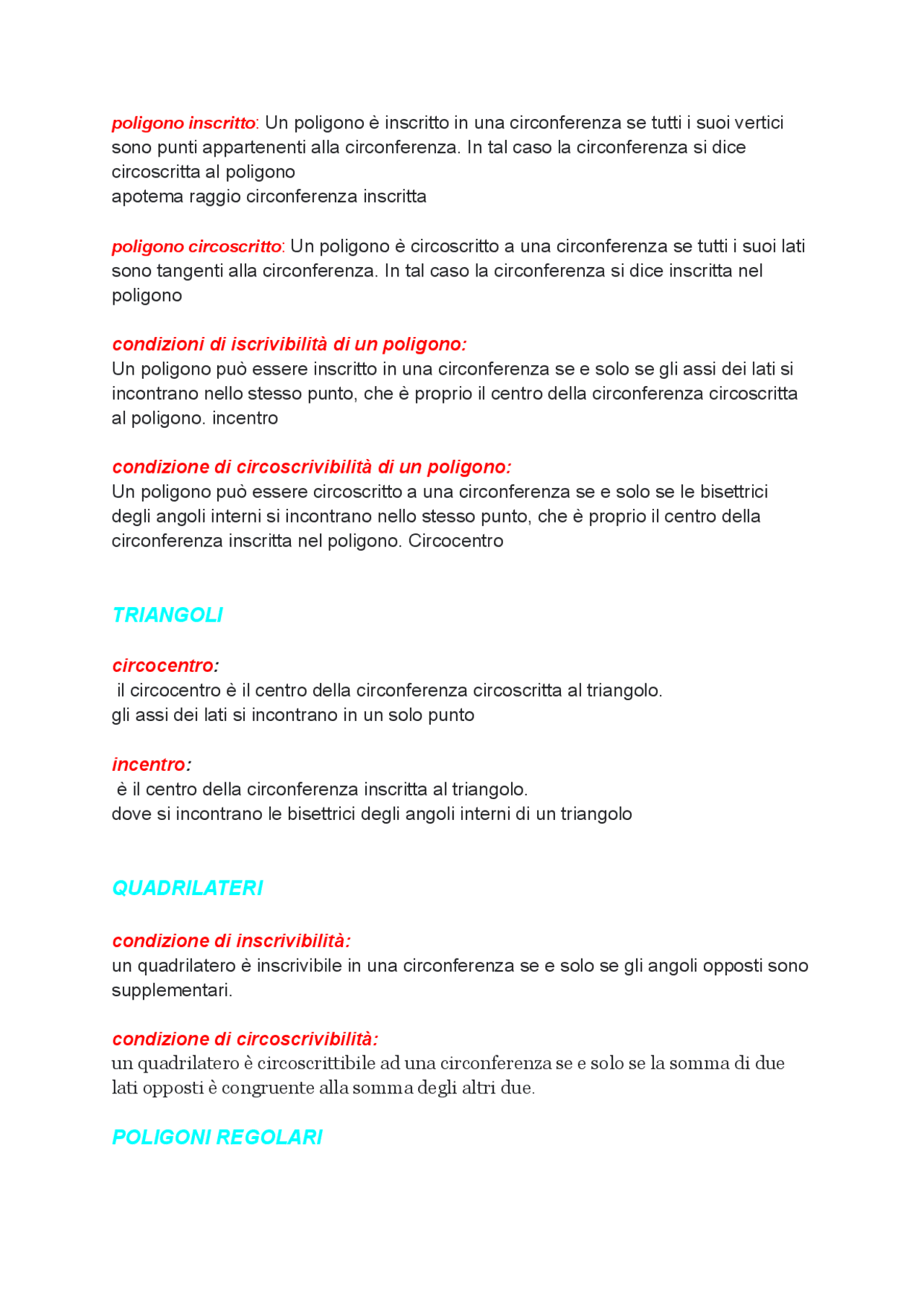 Poligoni e triangoli - Docsity