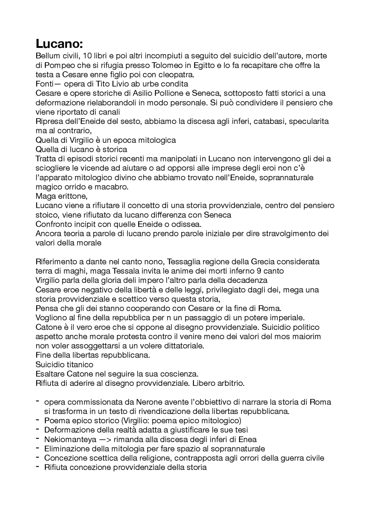 Analisi Di Lucano Tra Opere E Vita Privata Docsity