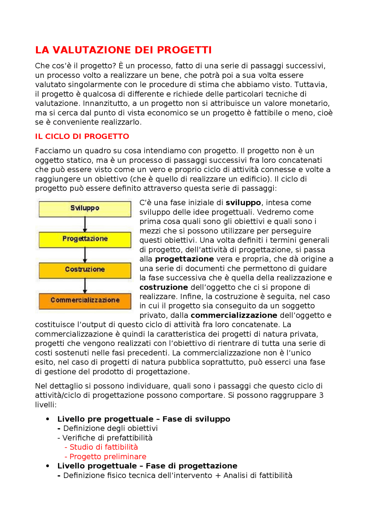 Valutazione Dei Progetti Docsity