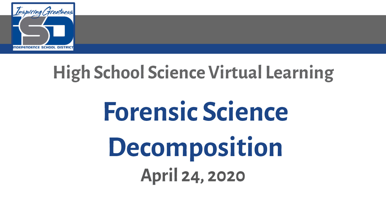 Forensic Science Decomposition - Docsity