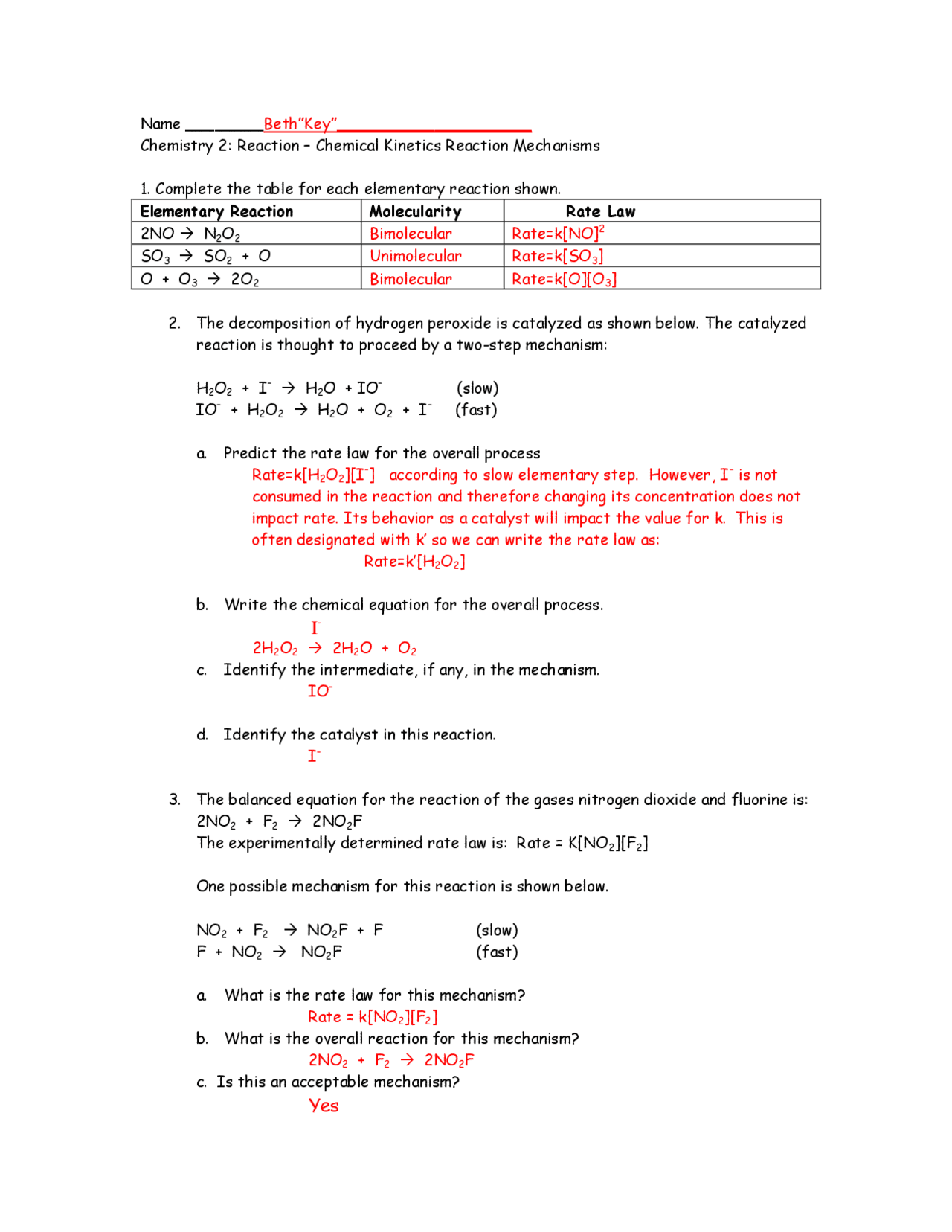 Chemical Kinetics Reaction Mechanisms Worksheet Exercises Chemical chemical-kinetics-reaction-mechanisms-worksheet-exercises-chemical