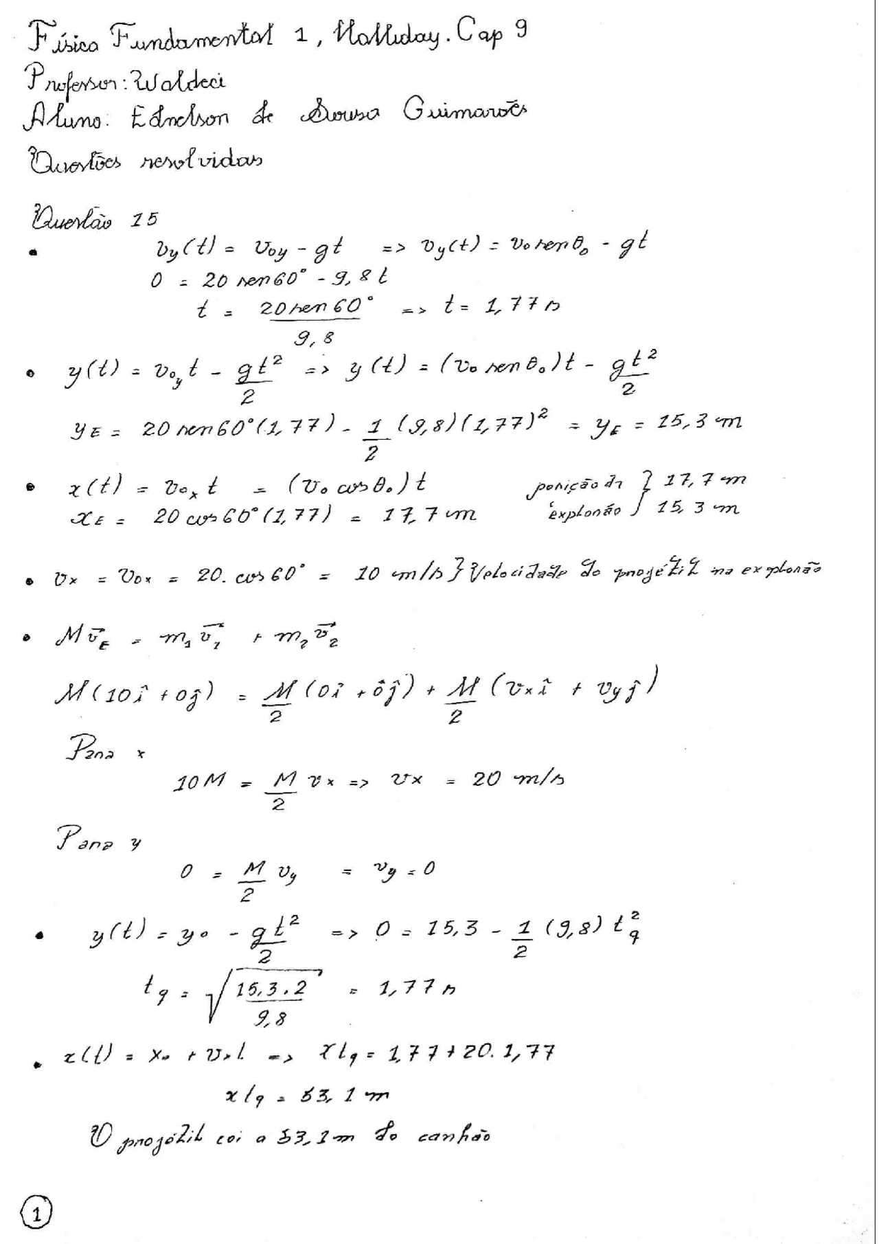 Lista cap 9 Halliday - Docsity