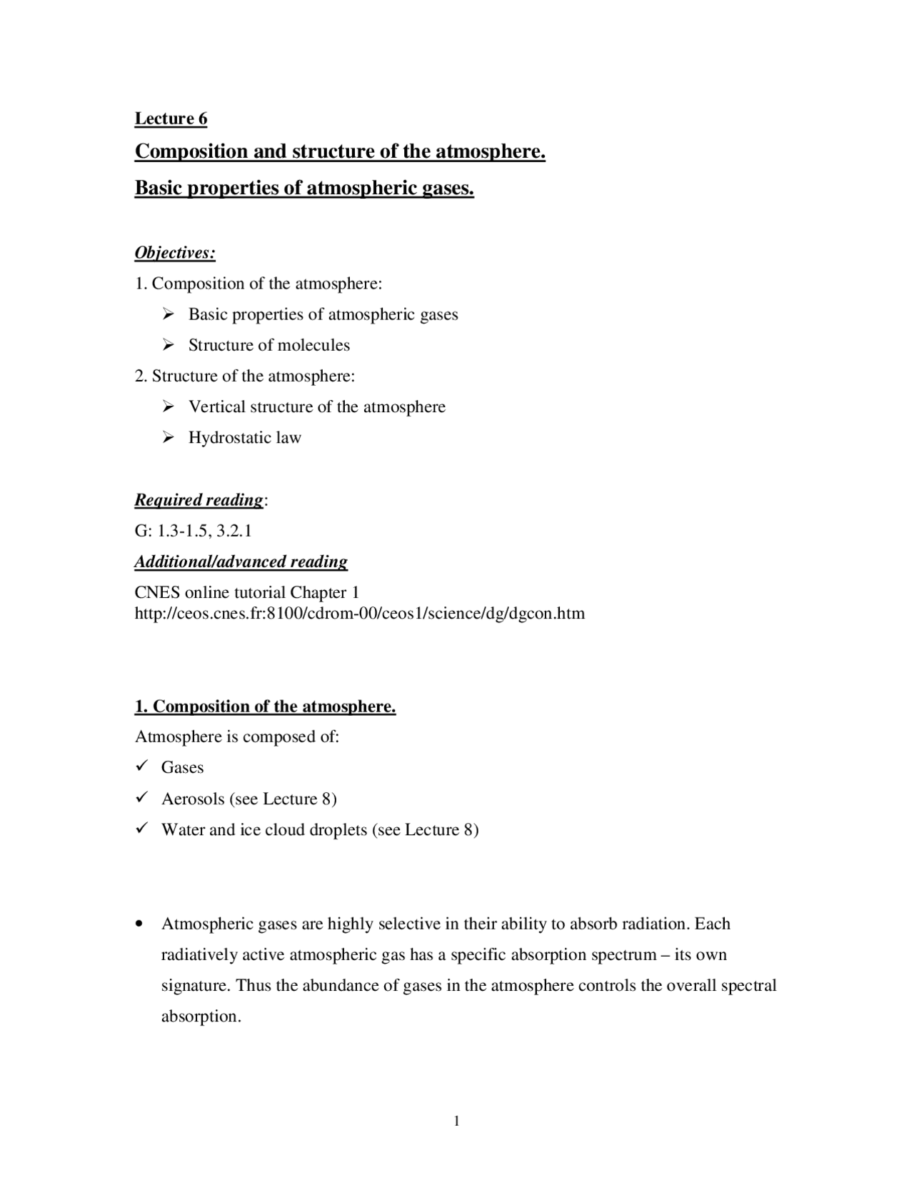 Composition And Structure Of The Atmosphere Docsity