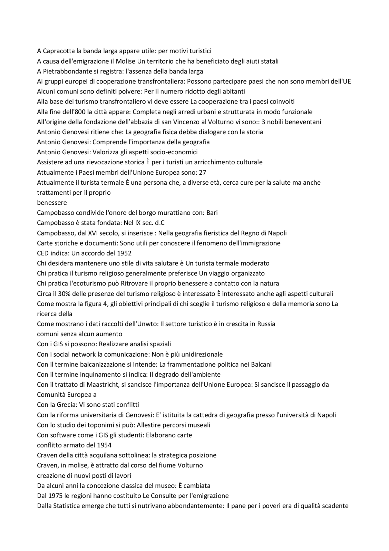 Geografia 12 Cfu Pegaso Aggiornato Docsity