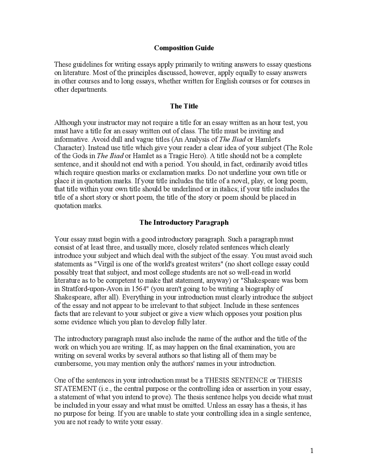 English Composition Guide And Examples Lecture Notes Grammar And Composition Docsity