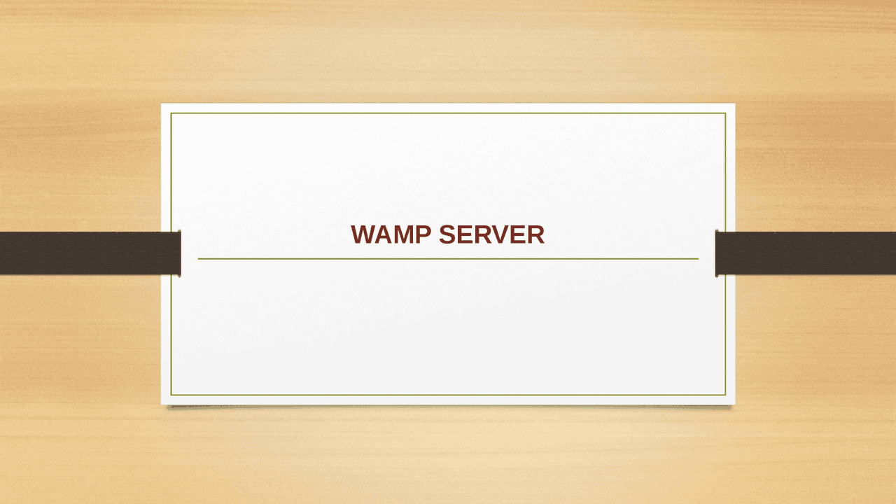 WAMP Server: Entorno de Desarrollo Web para Windows | Diapositivas de ...
