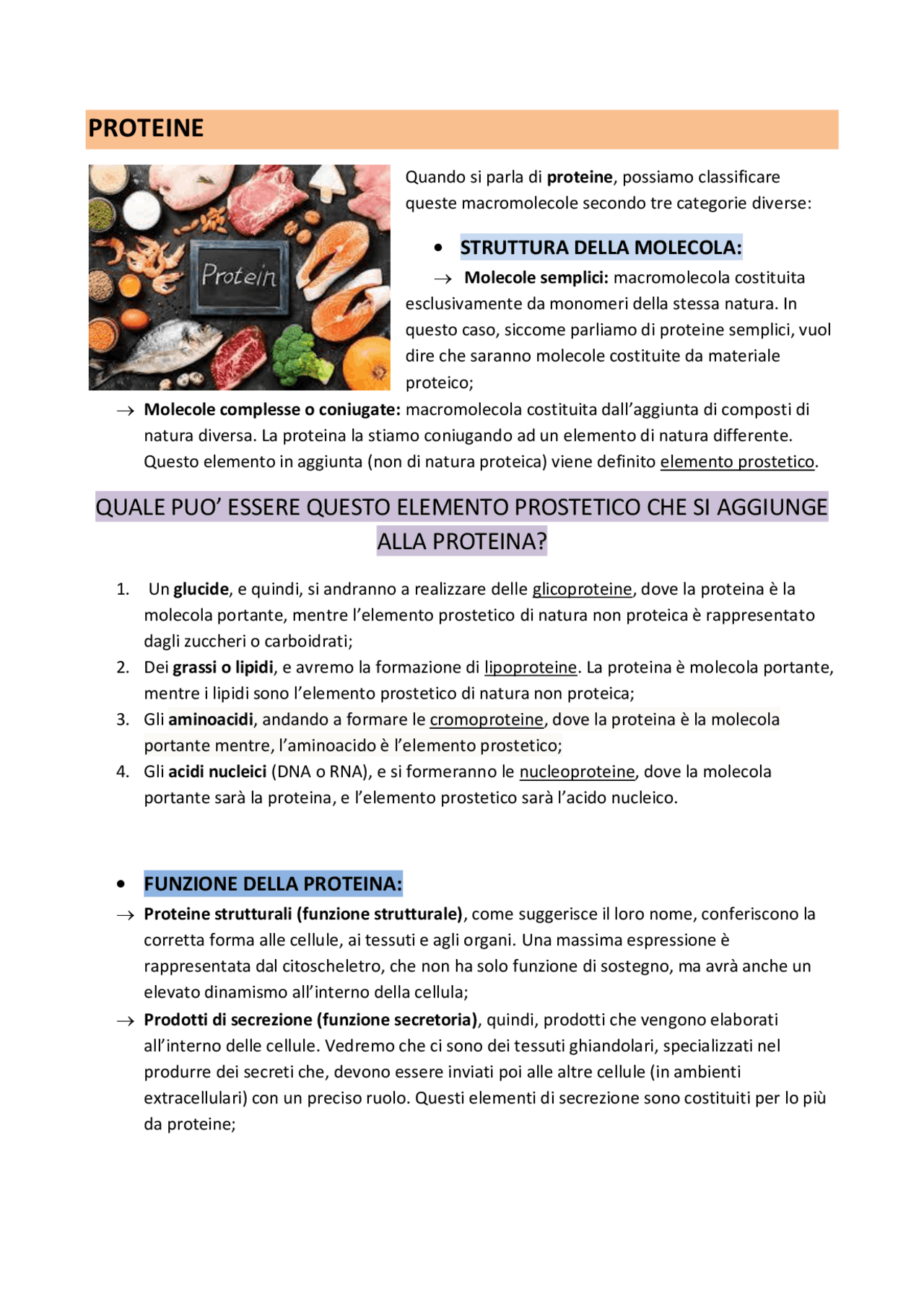 Biomolecole Proteine E Lipidi Prima Parte Docsity