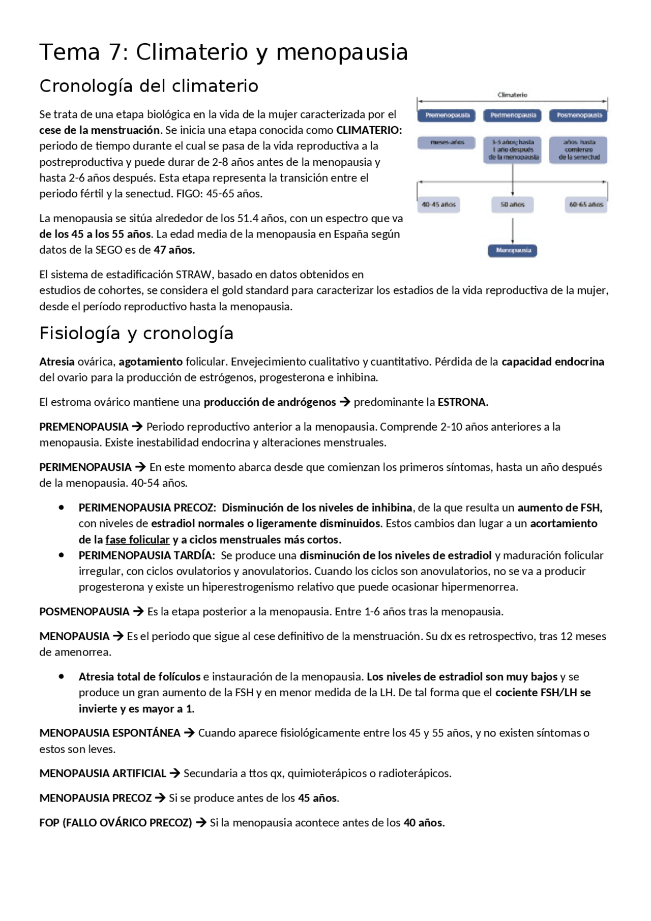 Climaterio Y Menopausia Apuntes De Obstetricia Docsity