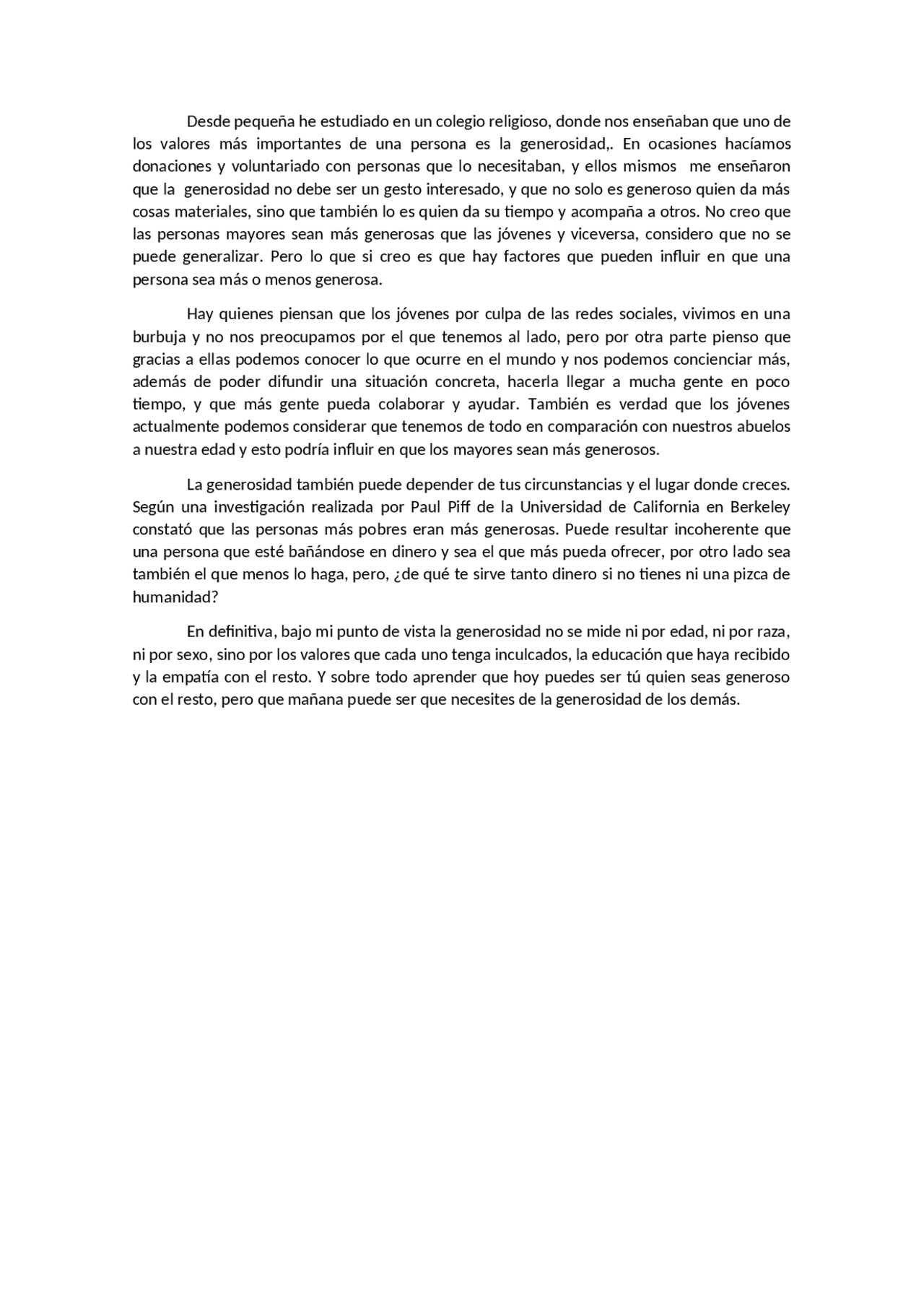 Argumentaciones Evau Docsity