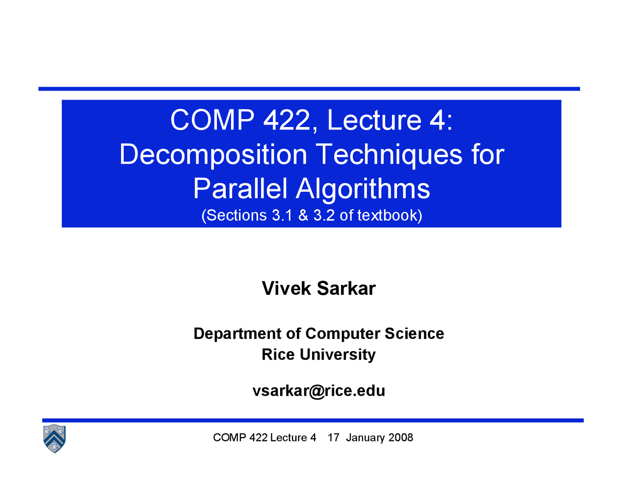 Decomposition Techniques for Parallel Algorithms - Docsity