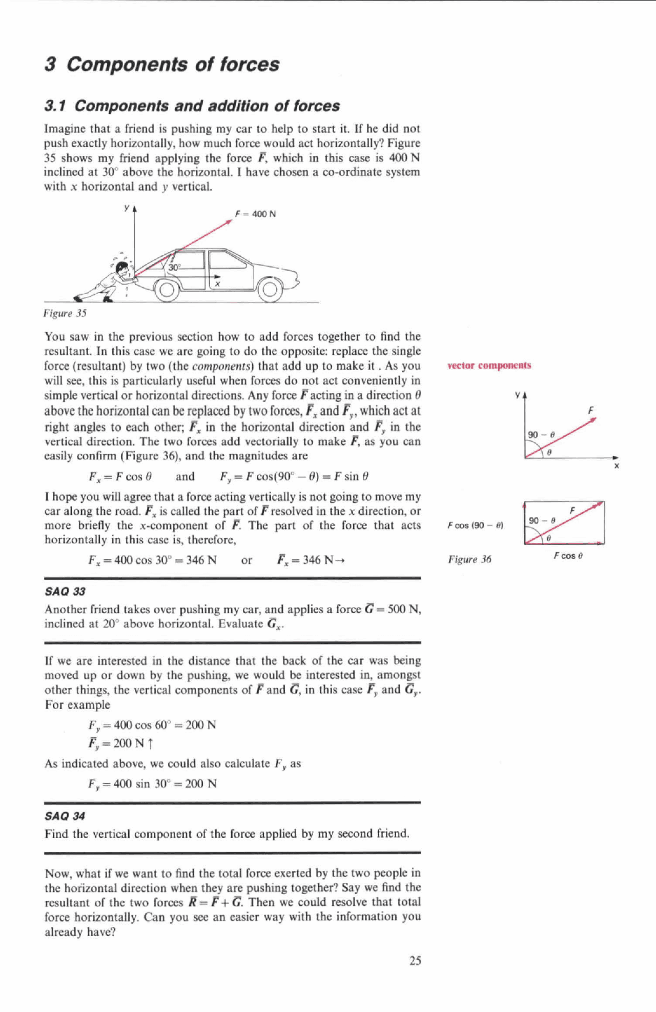 Components of forces Chaptes Notes - Docsity