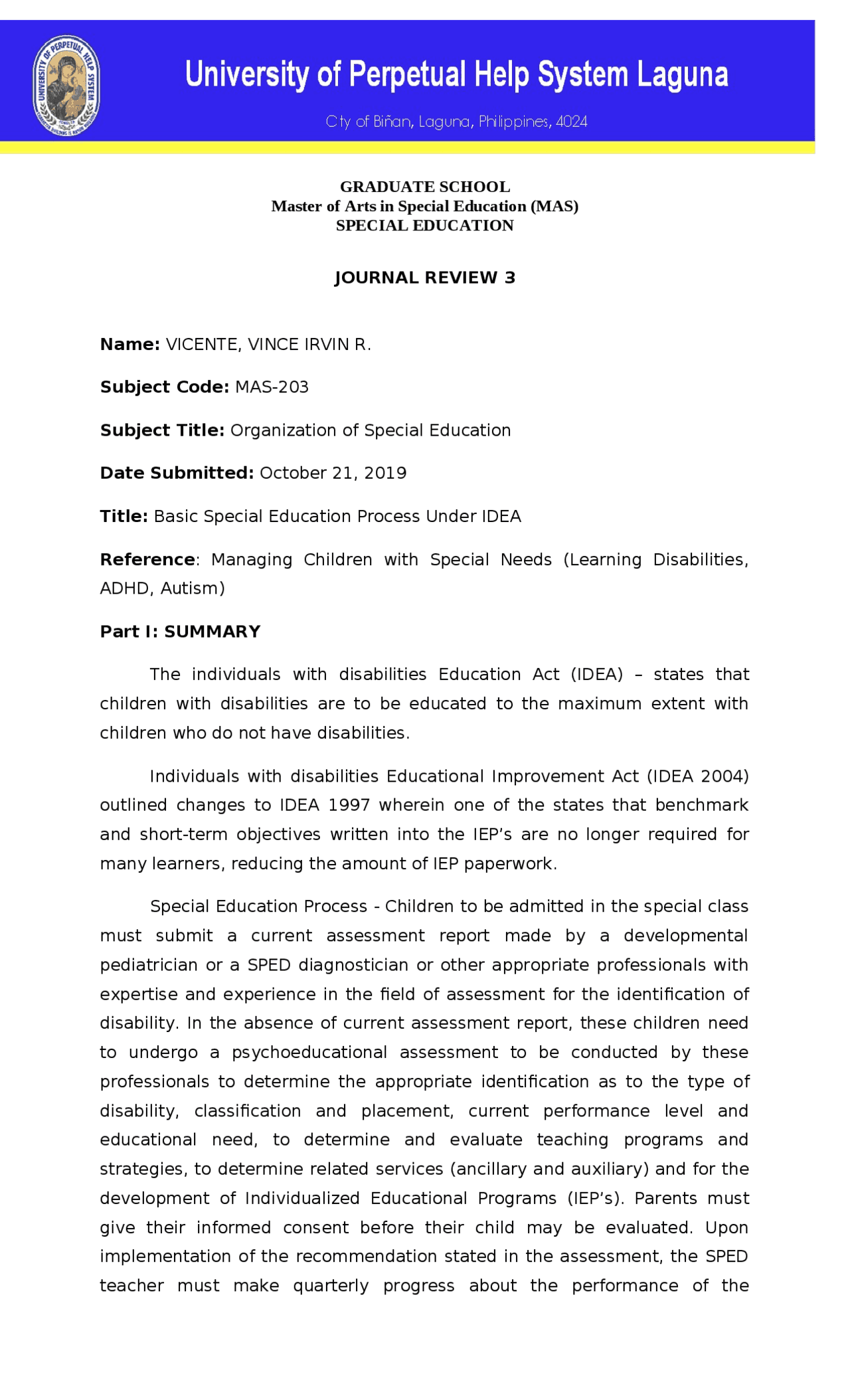 Sped files to teach sped teachers how to handle children with special ...