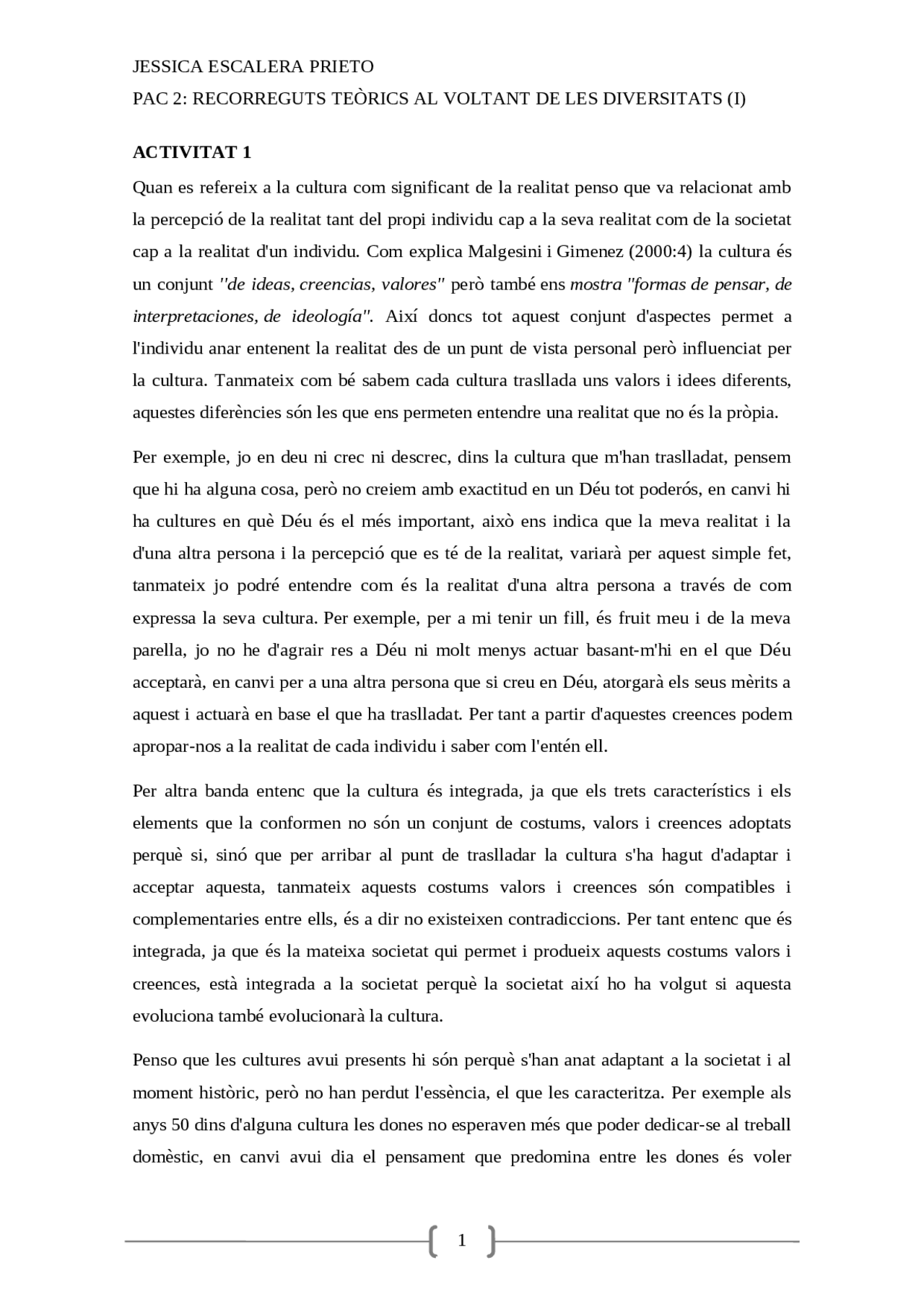 Educació Intercultural Pac 2 Ejercicios De Comunicación Intercultural