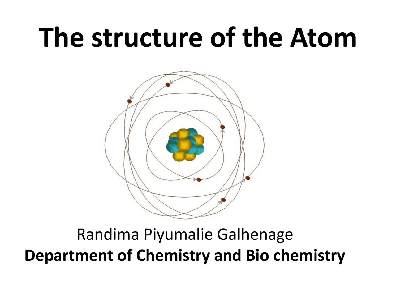 The composition and structure of the Atom - Docsity