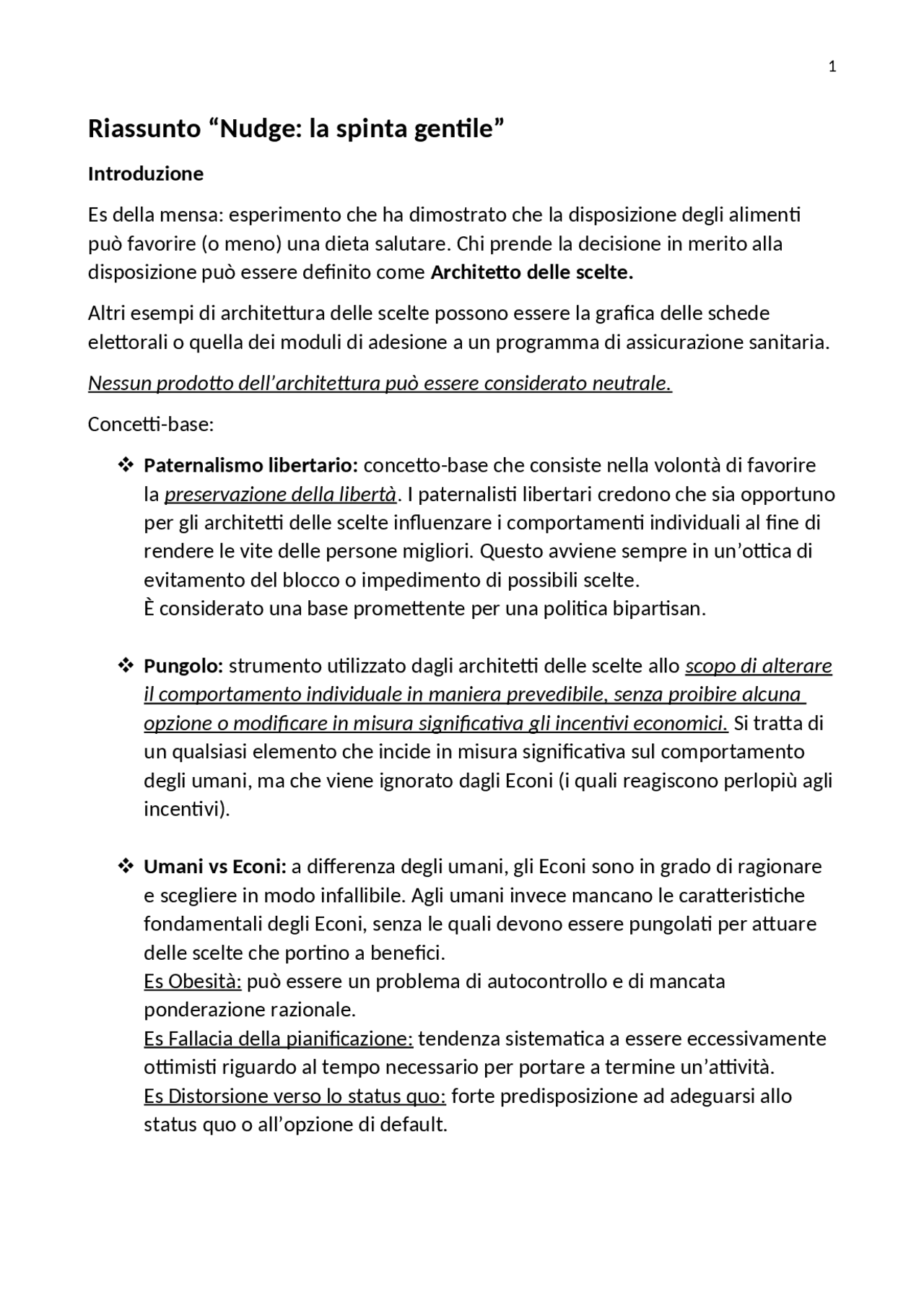 Nudge La Spinta Gentile Docsity