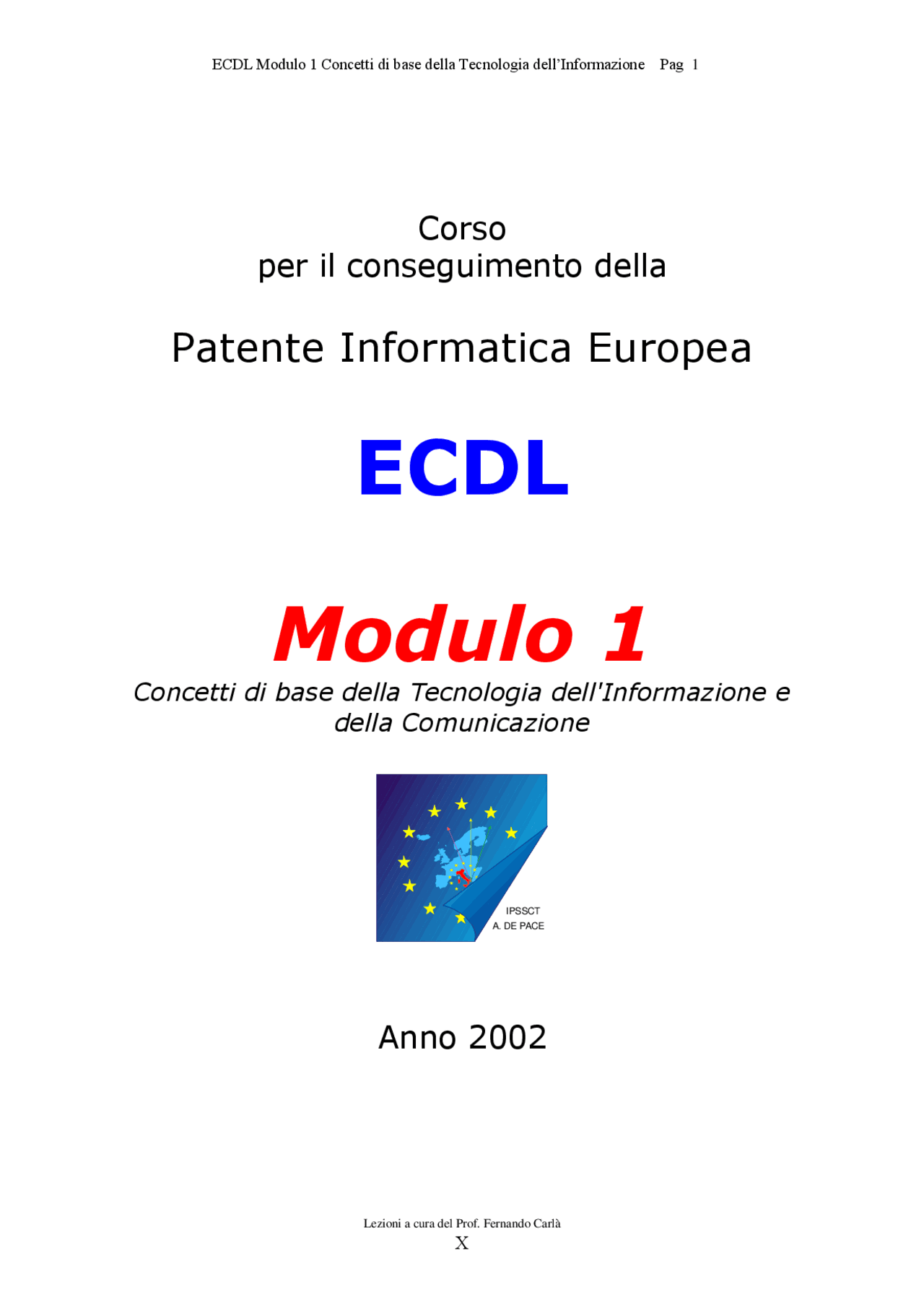 Ecdl Full Base Moduli 1 7 Docsity