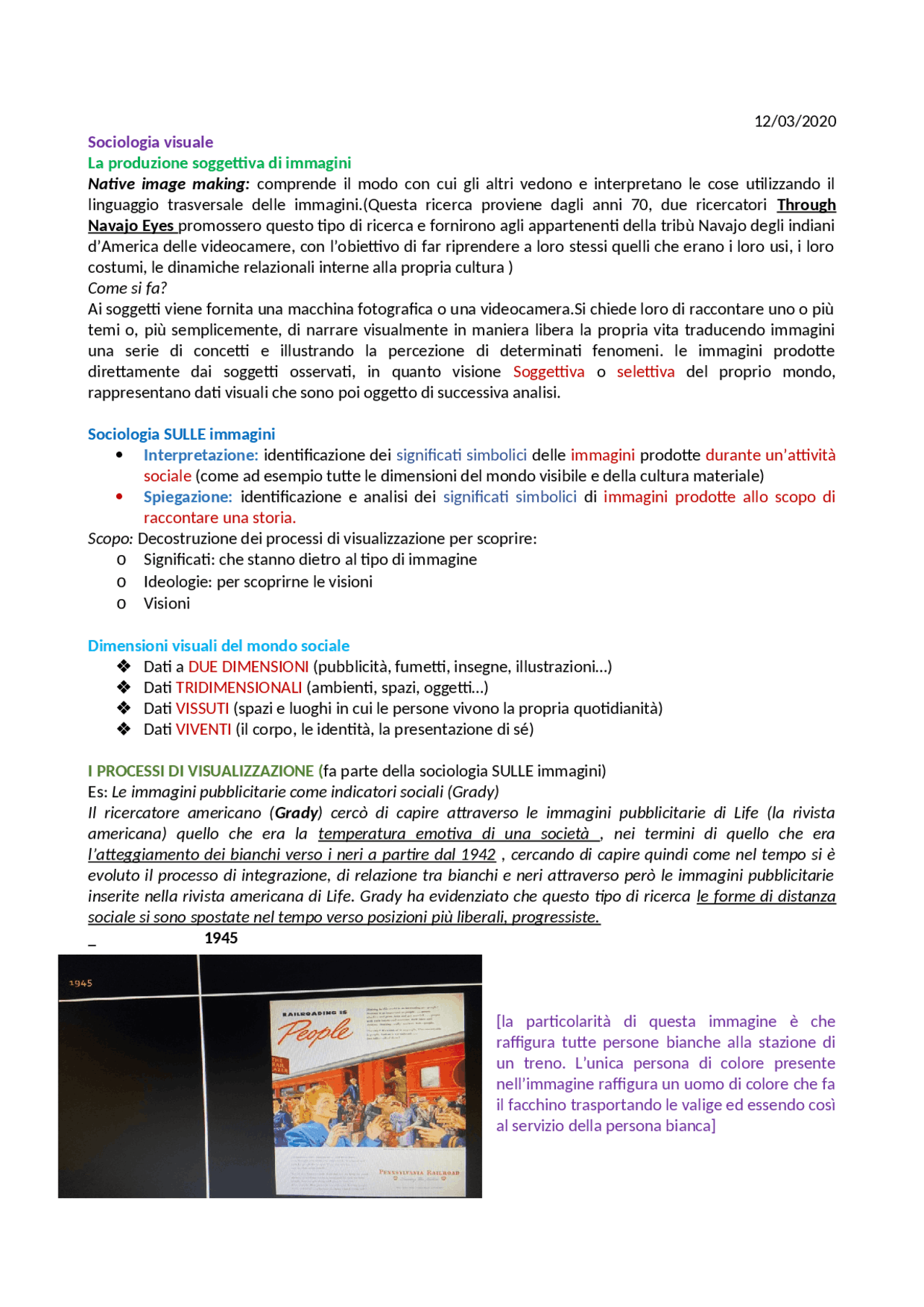 Lezione 4 Sociologia Visuale Appunti Docsity
