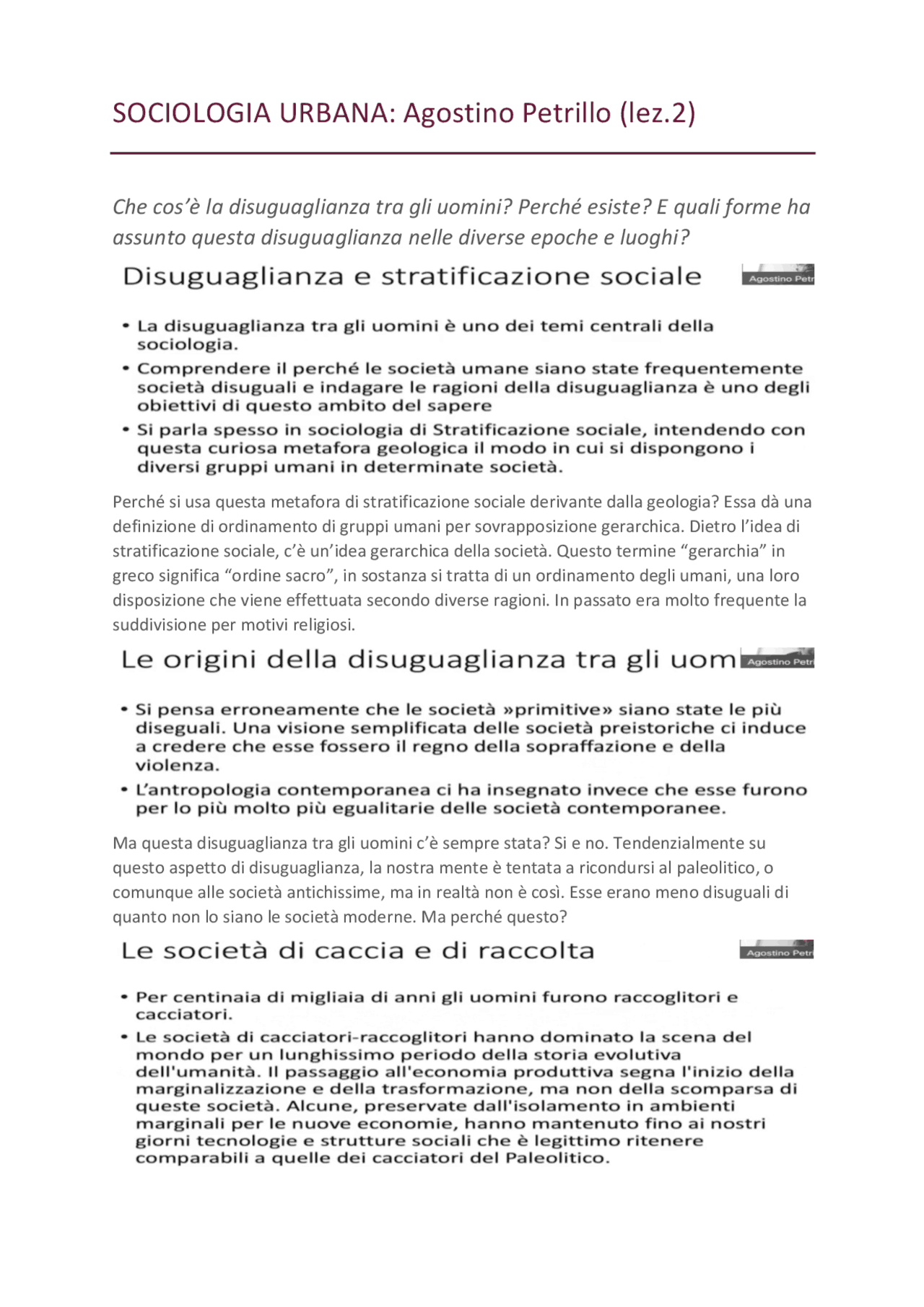 La Disuguaglianza Lez2 Docsity