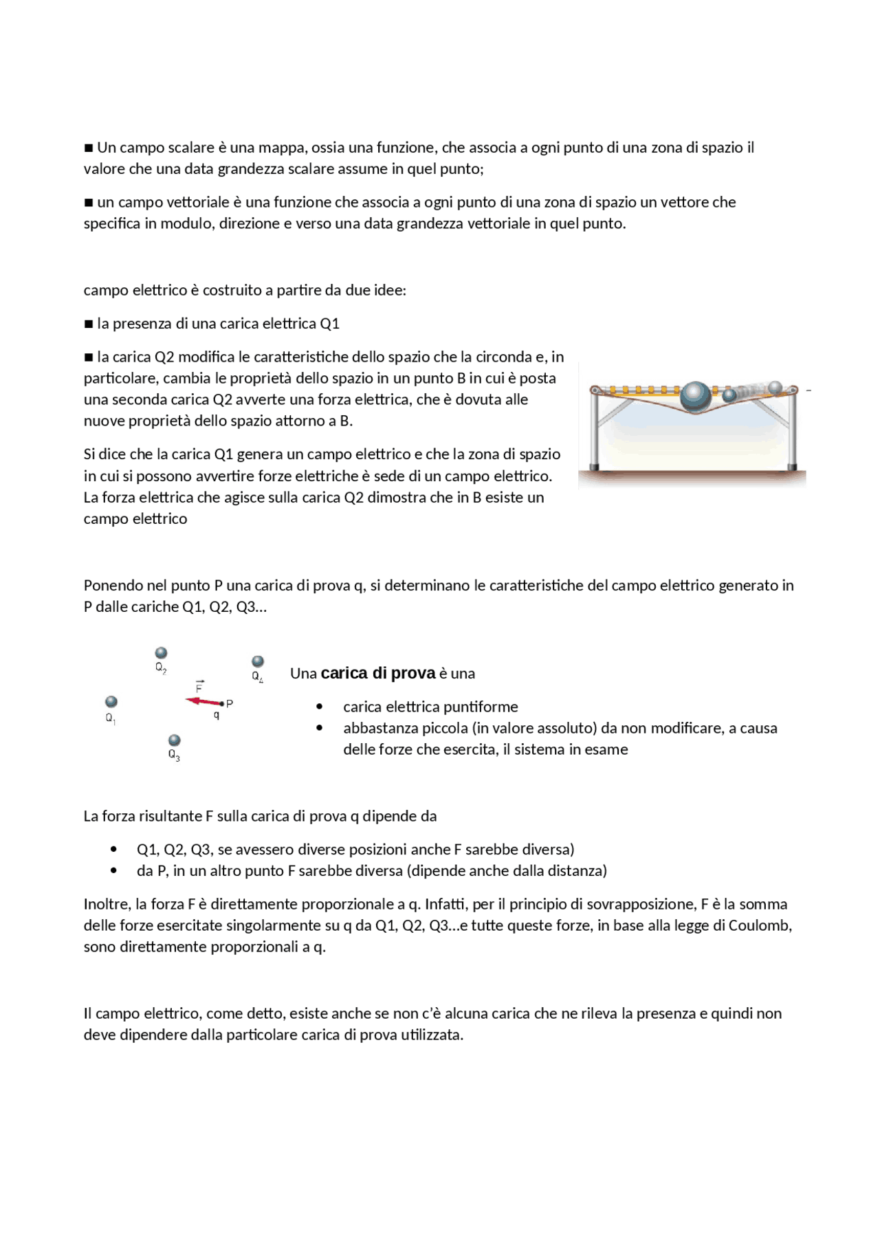 Campo Elettrico Spiegazione Docsity