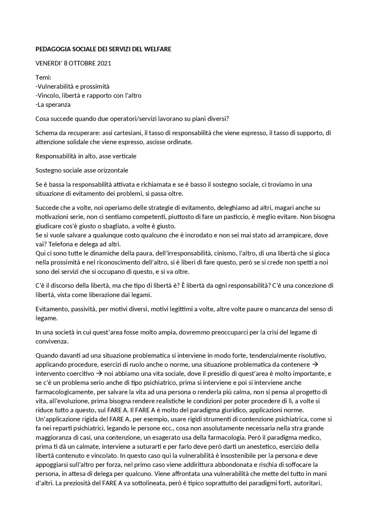 Pedagogia Sociale Mod A Docsity