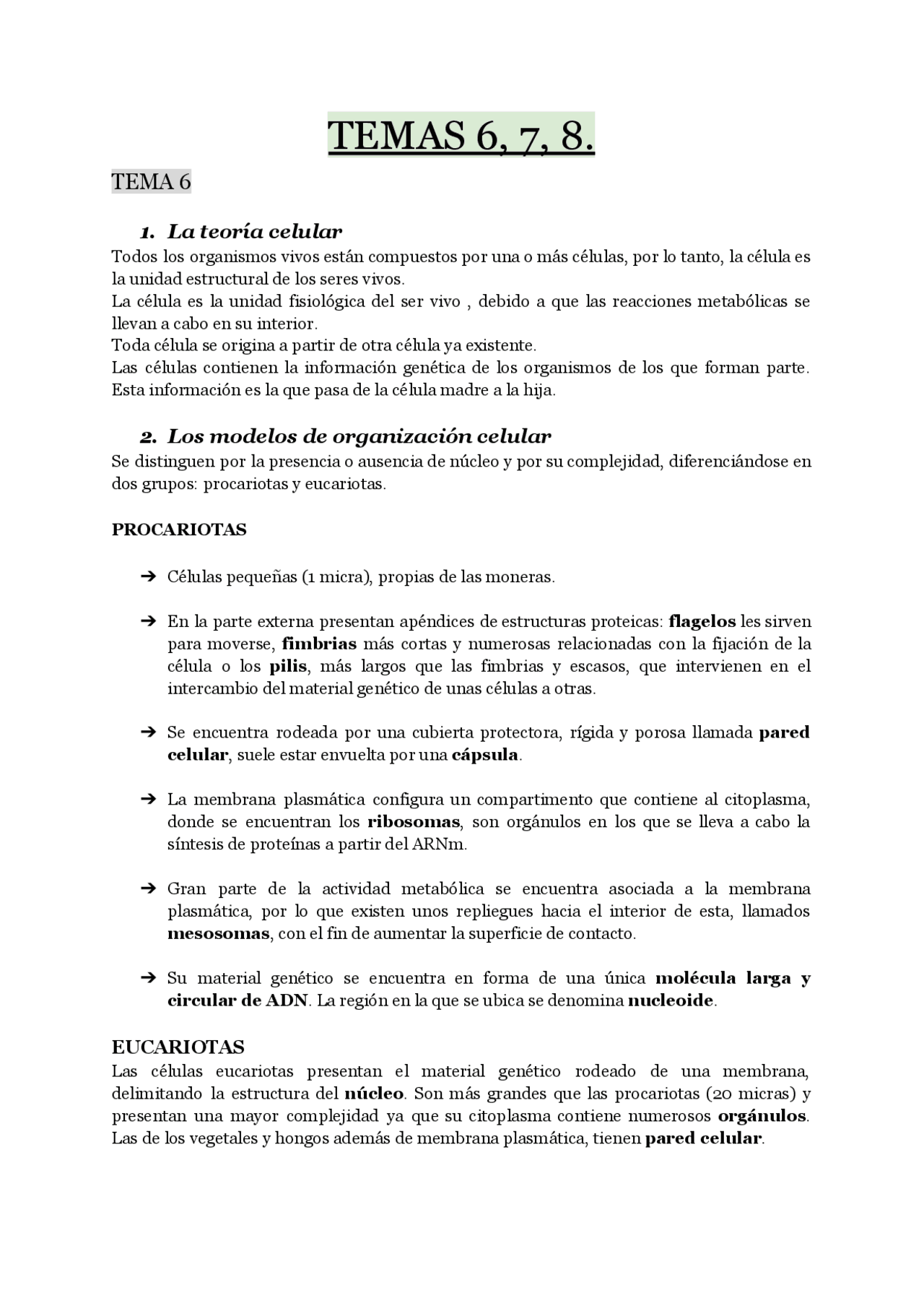 Apuntes Sobre Los Orgánulos Celulares Y Su Composición Química Docsity