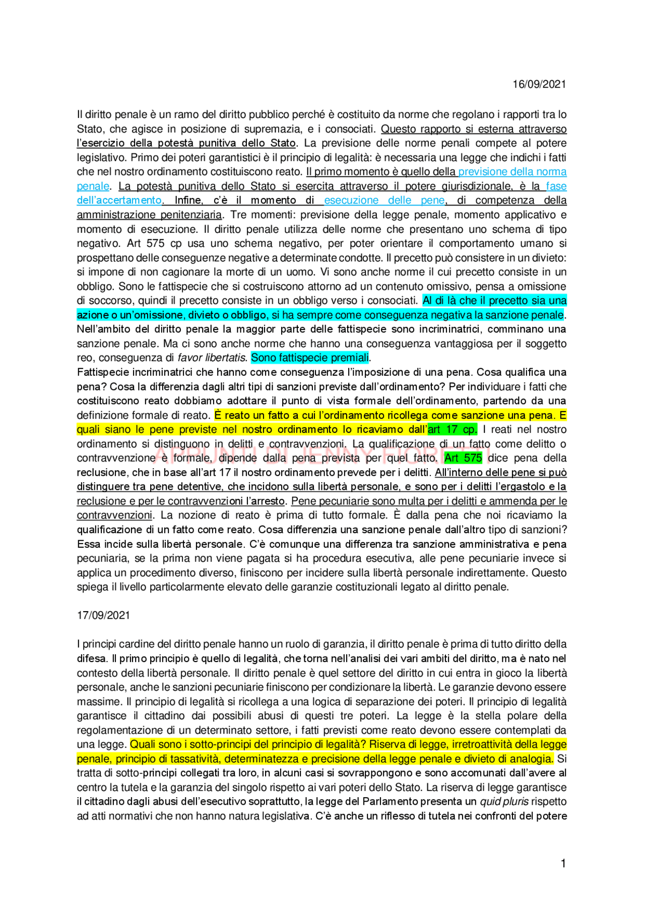 Appunti Diritto Penale 1 Canale B Luiss Prof Angelo Carmona Docsity