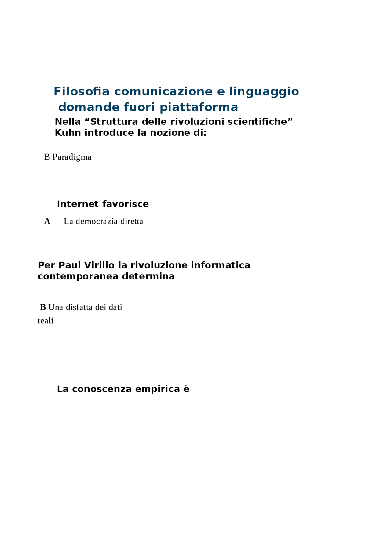 Filosofia Della Comunicazione E Del Linguaggio Docsity