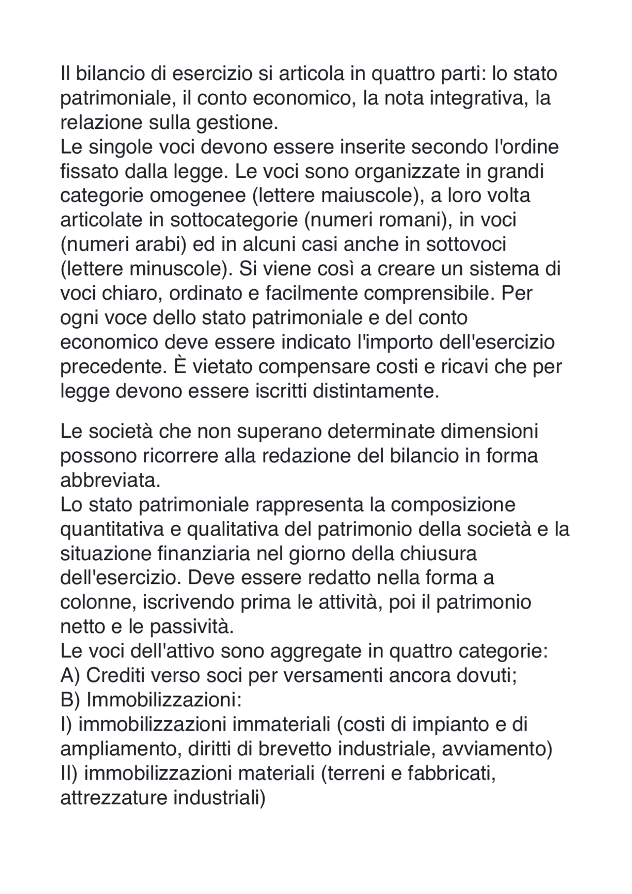 Il Bilancio Desercizio Docsity