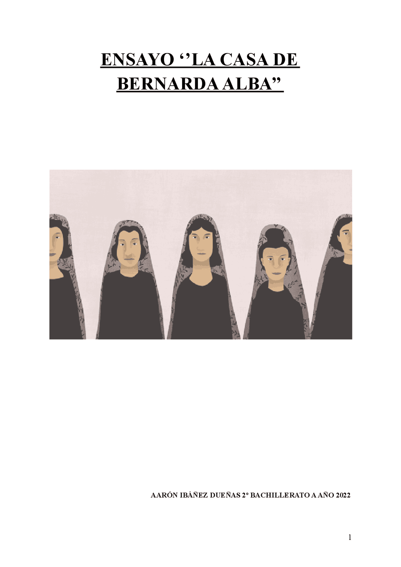 ENSAYO ‘’LA CASA DE BERNARDA ALBA’’ - Docsity