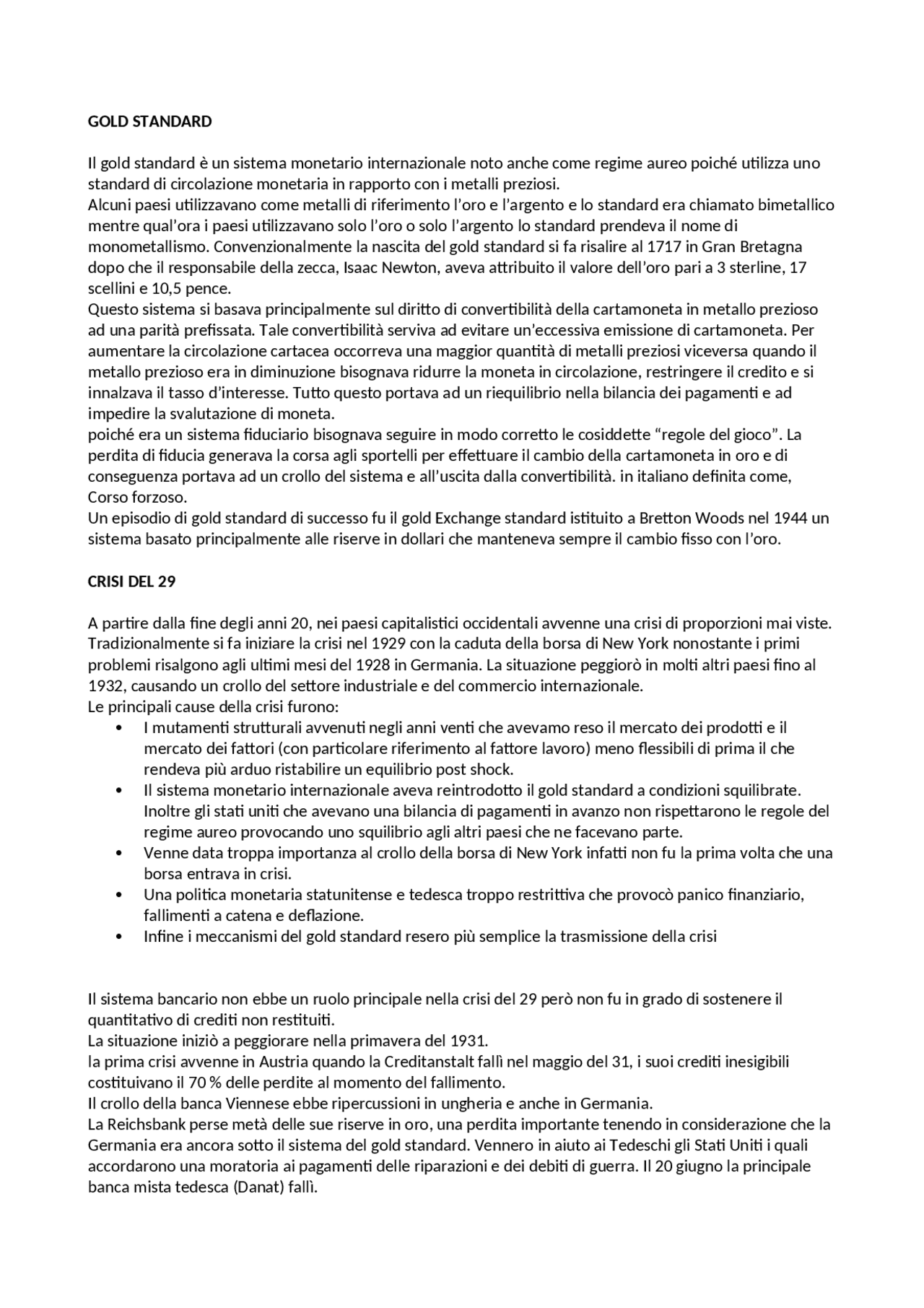 Riassunto secondo modulo di storia economica - Docsity