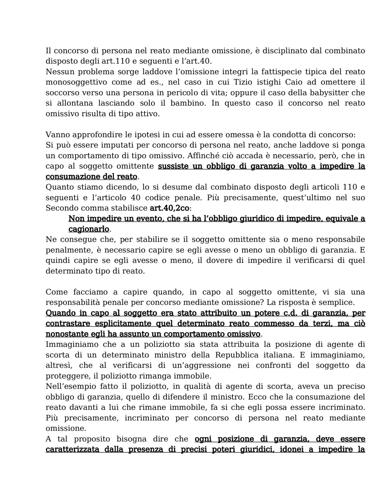 Concorso Con Omissione Docsity